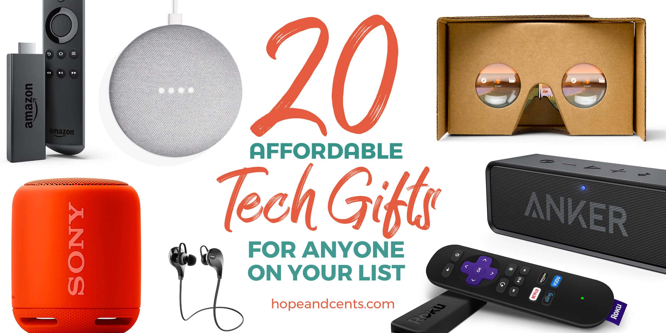 20 Affordable Tech Gifts for Anyone on Your List - Hope+Cents